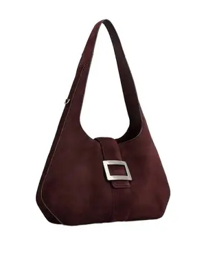 ROGER VIVIER Belle Vivier Small Hobo Bag - Burgundy