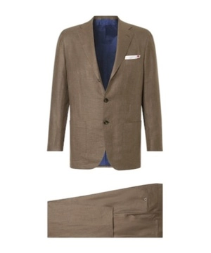 Kiton Logo Suit Set - Brown