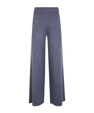 Seventy Wool Blend Wide Leg Trousers - Grey