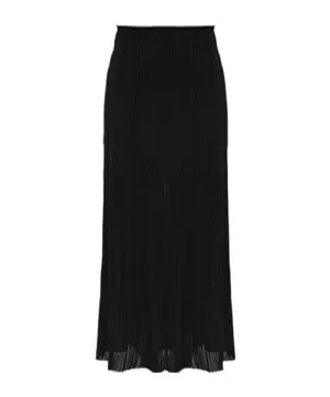 Balmain Elastic Waist Midi Skirt - Black