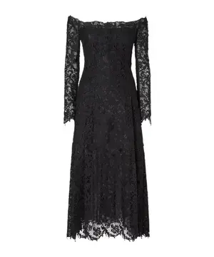 Fendi Macramé Lace Dress - Black