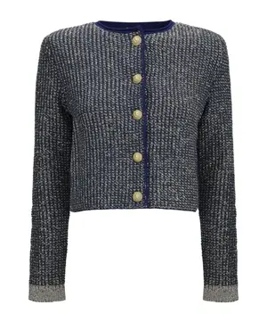 Balmain Sequinned Cropped Cardigan