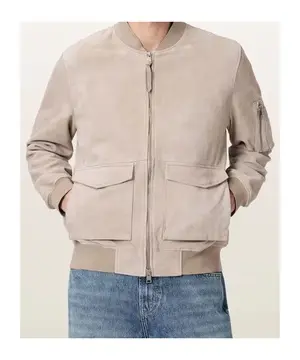 ALLSAINTS Long-sleeve Leather Bomber Jacket