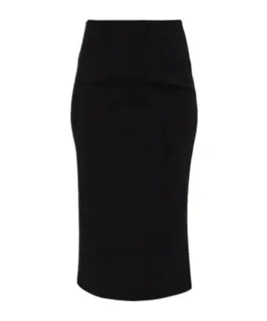 Max Mara Slit Midi Skirt - Black