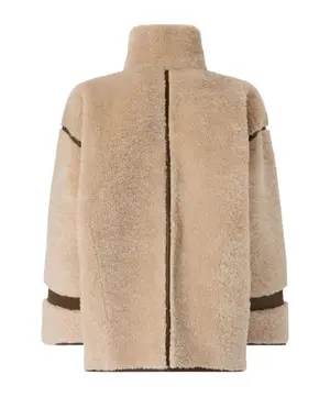 Pinko Faux-shearling Panelled Coat