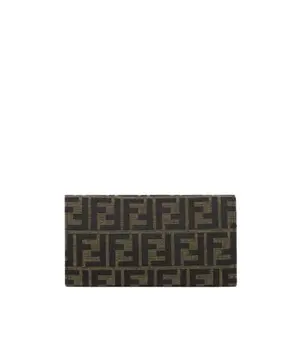 Fendi Monogrammed Continental Wallet With Chain Strap