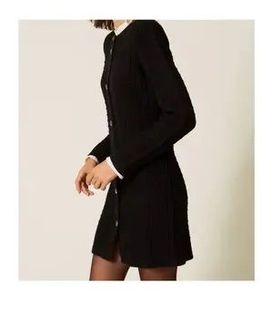 TWINSET Short Button-front Dress With Stand Collar