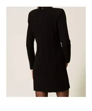TWINSET Short Button-front Dress With Stand Collar