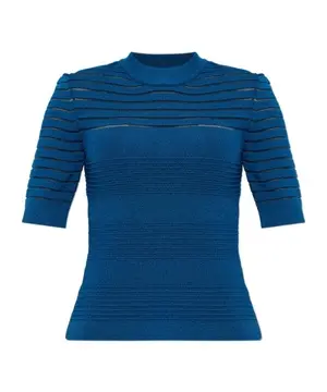 Balmain Short-sleeved Knitwear - Blue