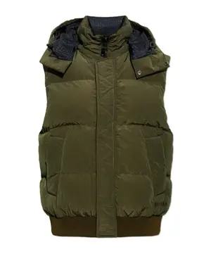 Balmain Sleeveless Padded Jacket - Green