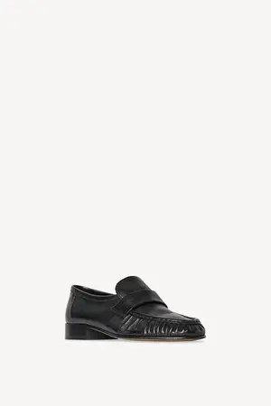 THE ROW Pleated Penny Flat Loafer