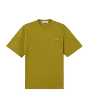 Stone Island Regular-fit T-shirt With Compass Patch - Cactus