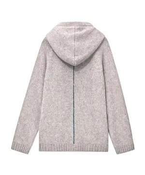 Giorgio Armani Sweater Oversized Plain Knit In Alpaca And Wool