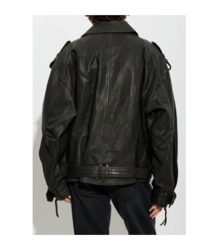 Balmain Long-sleeve Leather Jacket