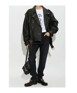 Balmain Long-sleeve Leather Jacket