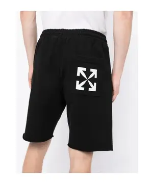 Off-White Single Arrow Cotton Track Shorts