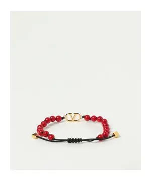 Valentino Garavani Vlogo Signature Bead Embellishment Bracelet