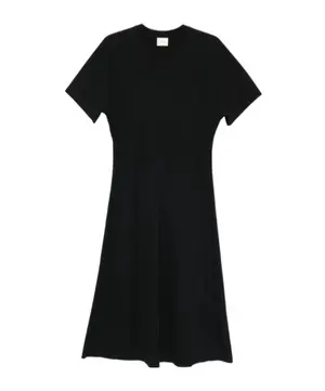 Closed Crew-neck T-shirt Midi Dress - Black
