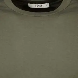 Fendi Logo Printed Crewneck T-shirt - Green
