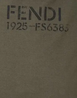 Fendi Logo Printed Crewneck T-shirt - Green