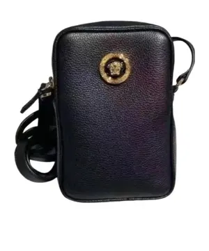 Versace Logo Cross-body Bag - Black