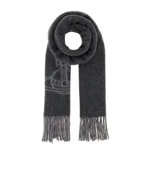 VIVIENNE WESTWOOD Double Face Fringed Scarf