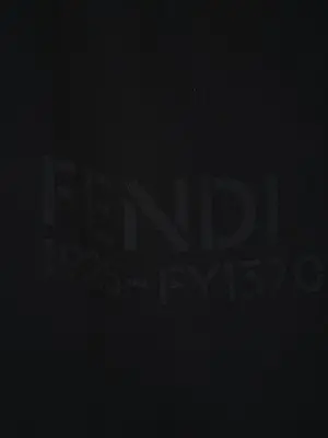 Fendi Logo Printed Crewneck T-shirt - Black