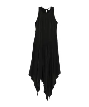 Alexander McQueen Handkerchief Hem Halterneck Midi Dress