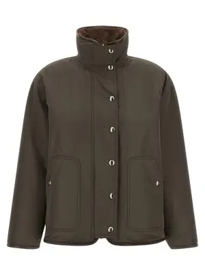 Brunello Cucinelli Fuzzy Reversible Jacket - Chocolate-colored