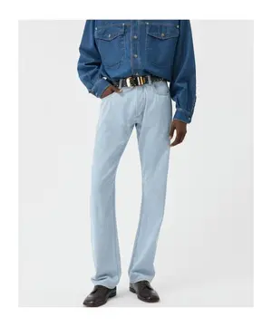 Versace Straight Leg Chambray Jeans