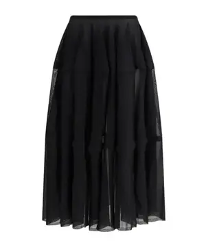 Alaïa Tiered Skirt - Black