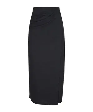 Vince Draped Midi Skirt - Dark Gray