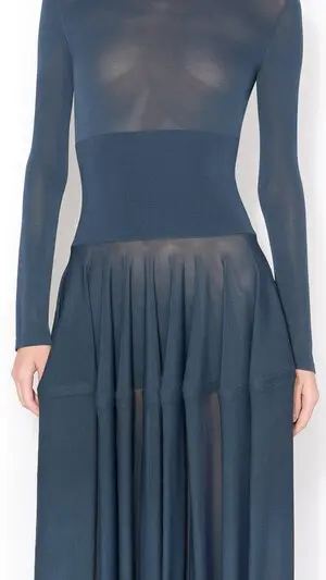 Alaïa Peplum Viscose Dress