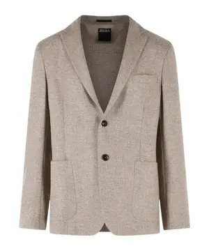 Zegna Single-breasted Patch-pocket Blazer - No