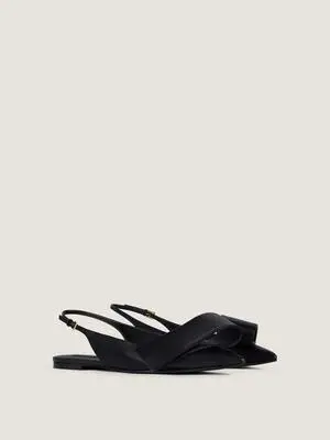 Givenchy Twisted Ribbon Flat Slingbacks In Leather