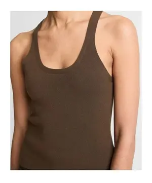Vince Scoop-neck Ribbed Tank Top
