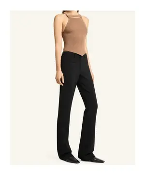 COURREGES Rib-knit Asymmetric Tank Top