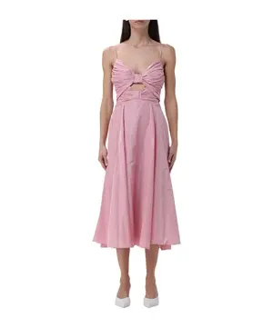 Staud Sleeveless Halterneck Cut Out Dress