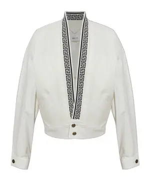 Versace Long-sleeved Casual Jacket - White