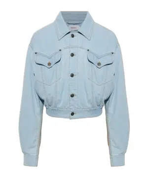 Versace Long-sleeved Denim Jacket - Blue