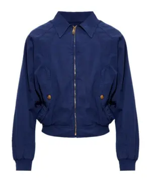 Versace Zip-up Bomber Jacket - Navy Blue