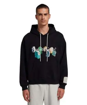 MSGM Slogan-print Organic-cotton Hoodie