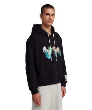 MSGM Slogan-print Organic-cotton Hoodie