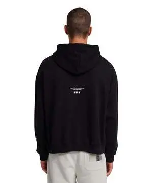 MSGM Slogan-print Organic-cotton Hoodie