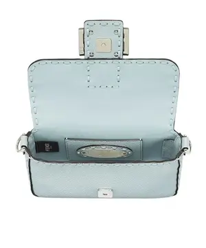 Fendi Baguette Mini Logo Plaque Tote Bag