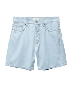 Versace Chambray Denim Shorts - Blue