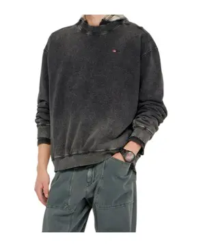 DIESEL® Cotton Sweatshirt With Faded Effect
