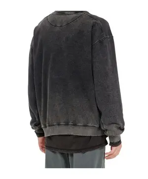 DIESEL® Cotton Sweatshirt With Faded Effect