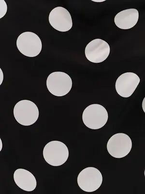 Dolce & Gabbana Polka Dot V-neck Midi Dress