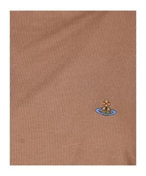 VIVIENNE WESTWOOD Orb Logo Draped Long-sleeve Top